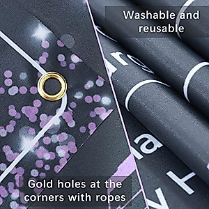 DARUNAXY Purple 40th Birthday Party Decorations, Back in 1983 Banner Cheer to 40 Years Old Birthday Photography Background Vintage 1983 Poster Backdrop for Girls 40th Class Reunion Party Supplies