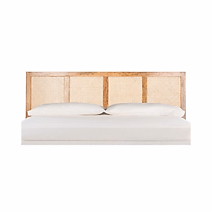 SAFAVIEH Home Collection Vienna Natural Cane King Headboard Platform
