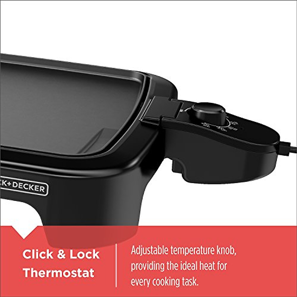 BLACK+DECKER GD2011B Family-Sized Electric Griddle with Drip Tray