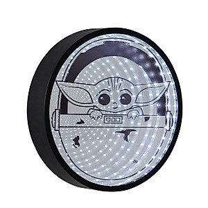 Disney Star Wars: The Mandalorian, The Child Round Infinity Mirror 9"x9"