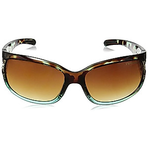 Tifosi Women's Lust Wrap Sunglasses, Blue Tortoise, 134 mm