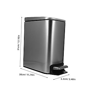 SOESFOUFU Small Trash Can Garbage Can with Lid Trash Bin Restroom Trash Can with Lid Small Bathroom Trash Can with Lid Trash Cans for Bathroom Trash Can Bathroom with Lid Step Trash Can Abs