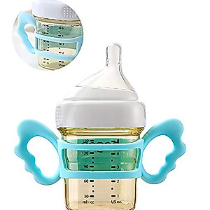 Silicone Wide-Neck Baby Bottle Handle, Outer Diameter Over 6cm for Bottle (Pack of 2)