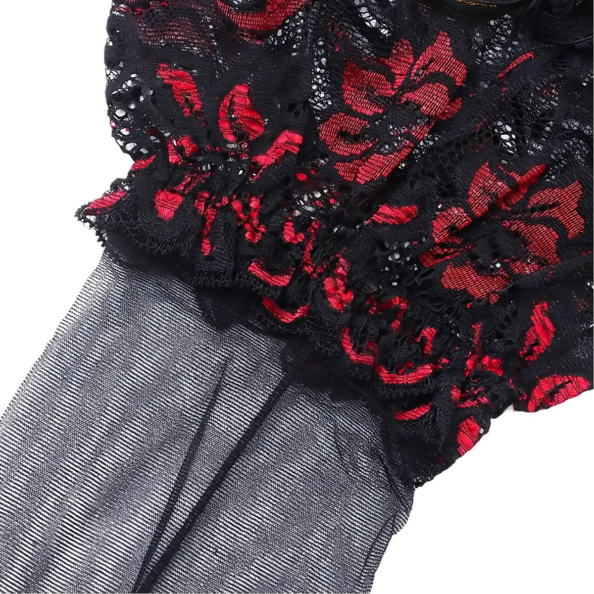 Soultopxin Thigh High Stockings Lace Top Stay Up Silky Semi Sheer Pantyhose for Women Hold Up