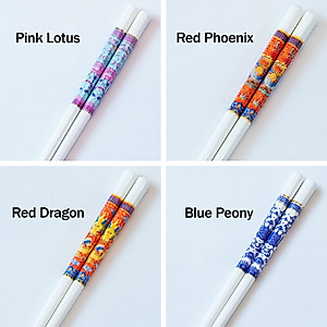 Souped Up Recipes Buy It for Life Chopsticks - Blue Peony Design