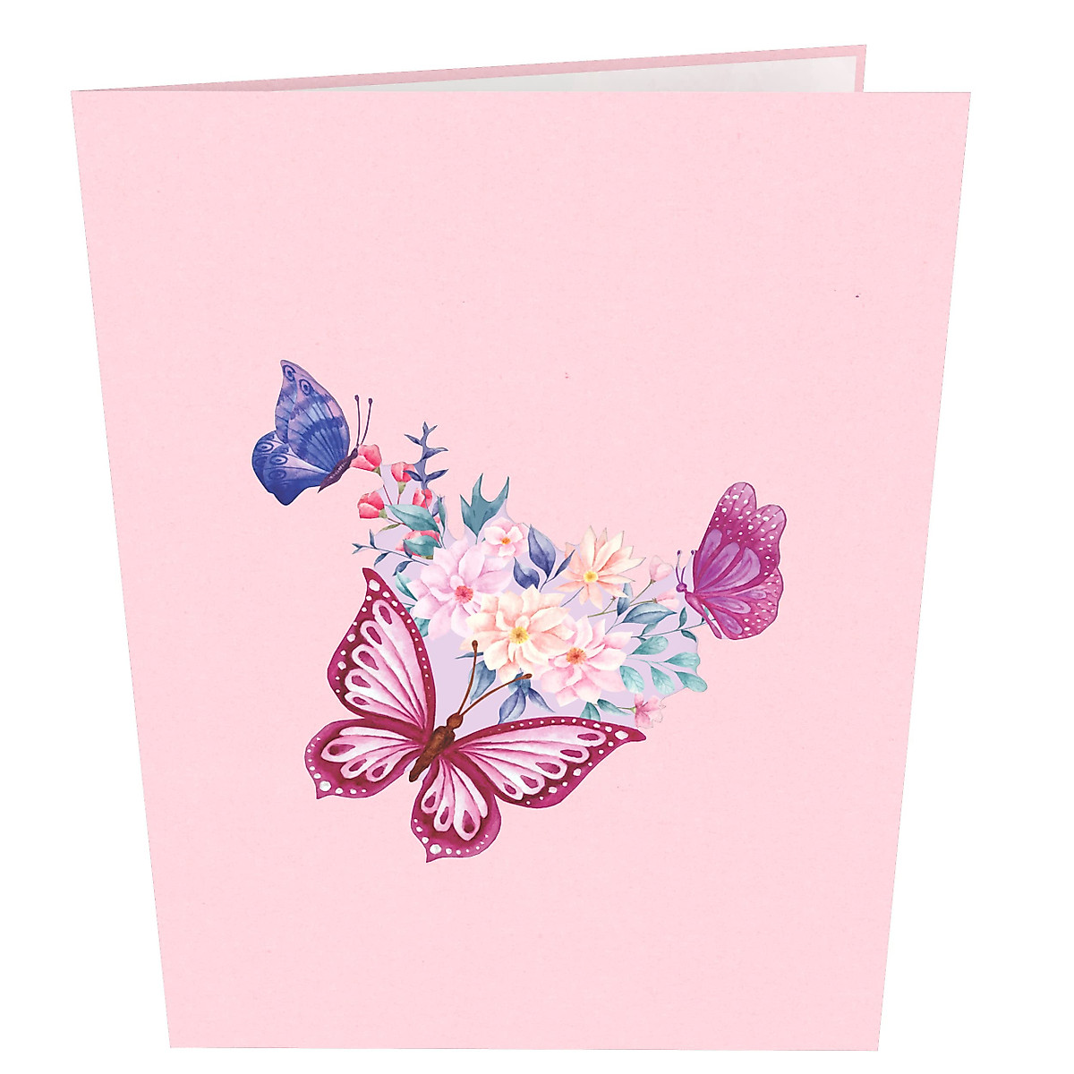 RIZOSI Butterfly Garden Pop Up Card, Pop Up Flower Cards, Handmade Flower Greeting Cards, 3D Birthday Card, Mother’s Day Card Pop Up, Anniversary, Valentine, Thinking of You, Birthday Gift, 15x20 cm