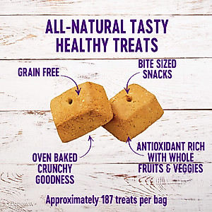 Wellness WellBars Natural Grain Free Crunchy Dog Treats, Yogurt, Apples & Banana, 45-Ounce Bag