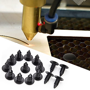 YARZFERI 100 PCS Honeycomb Pins Black Honeycomb Laser Bed Hold Down Pins Laser Engraver Machine Accessories for 7.5-8mm Honeycomb Grid Replaces Honeycomb Laser Bed Accessories