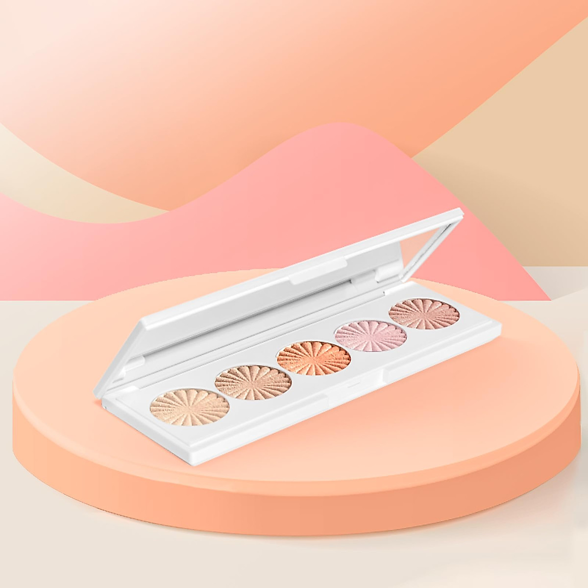 OFRA Signature Palette - #OFRAglow | Highlighter Palette with 5 Shades for a Radiant Look | Travel-Friendly Makeup Palette with an Integrated Mirror for On-the-Go Glow