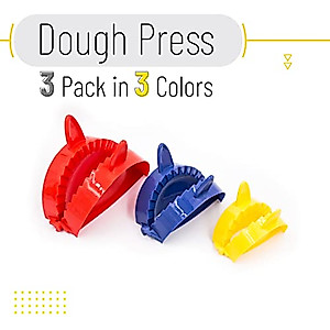 BTaT- Dough Press Set, 3 Pack, Empanada Press, Dough Press, Dumpling Press, Hand Pie Press, Mini Pie Press, Hand Pie Maker, Meat Pie Cutter, Pie Press, Pastry Press, Turnover Press, Mother's Day Gift
