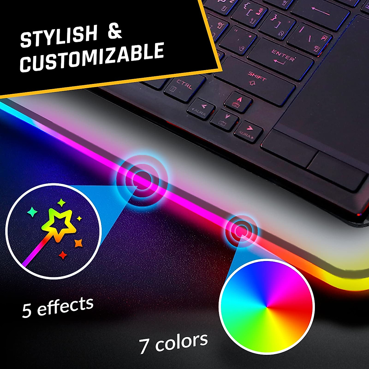 KLIM Ultimate + RGB Laptop Cooling Pad with LED Rim + New 2024 + Gaming ...