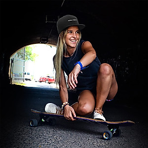 Snapback Hats for Men & Women Pura Vida Positive Acrylic Flat Bill Baseball Cap Black