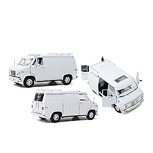 1976 Chevy G-Series Van, White - Greenlight HWY18023-1/18 Scale Diecast Model Car