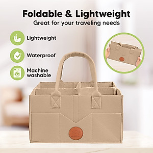 KeaBabies Baby Diaper Caddy Organizer and Portable Diaper Changing Pad - Large Baby Organizer - Waterproof Foldable Baby Changing Mat - Diaper Organizer For Changing Table - Diaper Changing Station