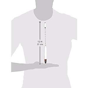Upromax Hydrometer Alcohol Meter Test Kit: Distilled Alcohol 0-200 Proof Deluxe Set Traceable Alcoholmeter with Glass Jar for Proofing Distilled Spirits