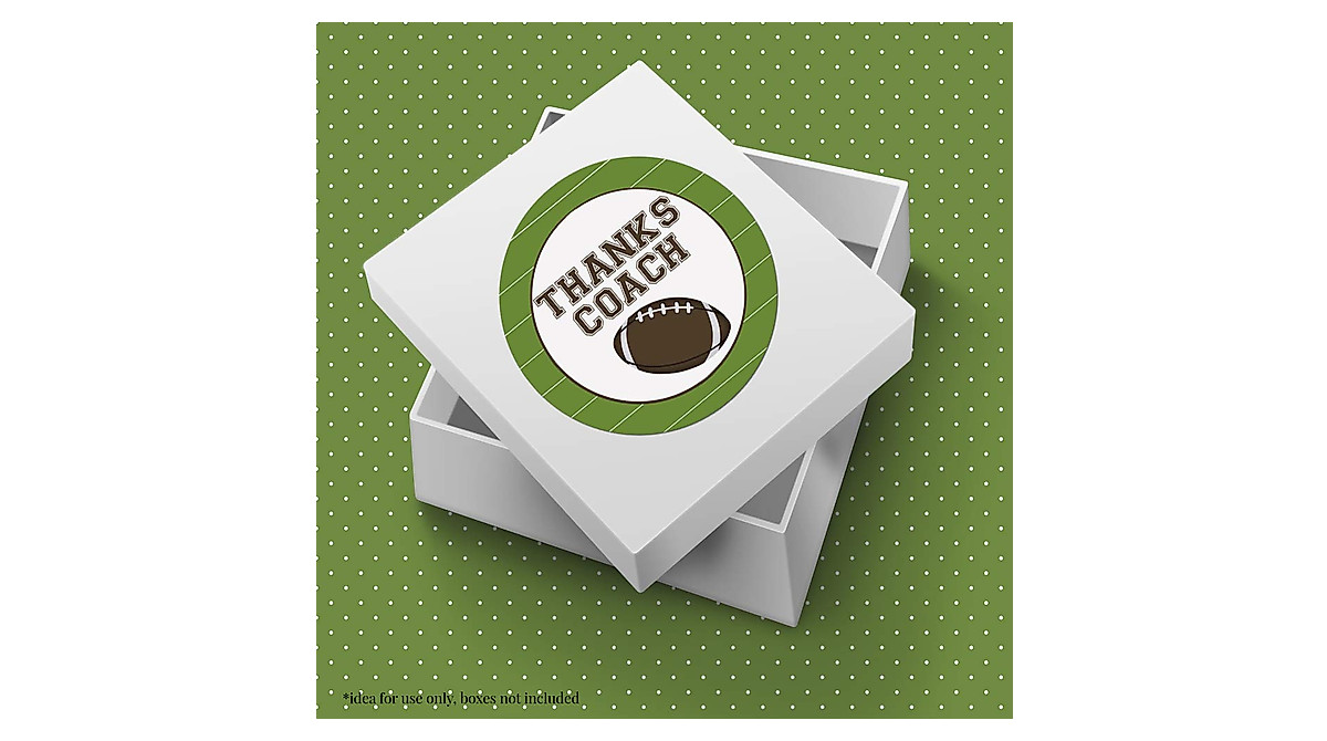 Stunning Football Coach Thank You Stickers - 40 Pack