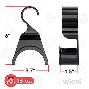 Wiosi Premium Black Purse Hanger Closet Set of 3 - Durable Acrylic Organizers and Storage Bag Hanger for Luxury Closet - Purse Hanger Holder for Handbags, Premium Backpack Purse Hooks