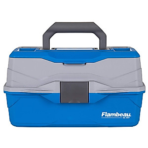Flambeau Outdoors 6382TB 2-Tray - Classic Tray Tackle Box - Blue/Gray & Water Gremlin Removable Split Shot Pro Pack, 48ea/BB, 36ea/3/0, 16ea/7, 12ea/5, 12ea/4, Multi