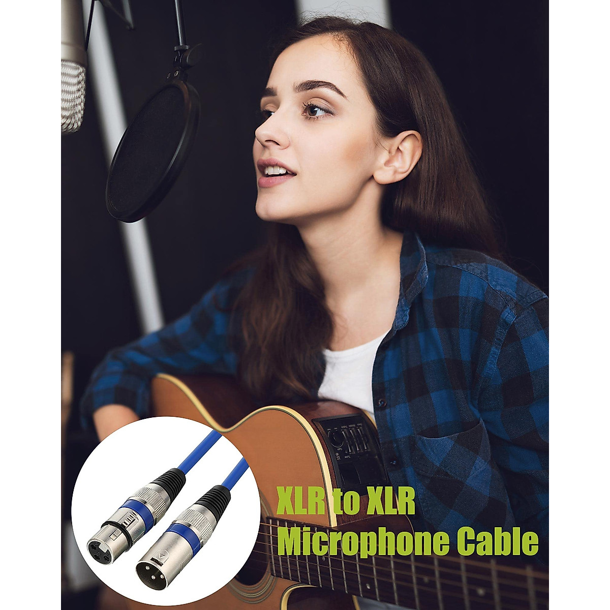 14 Pieces Colorful XLR Microphone Cable XLR Male to Female Wire Mic Cables 3 Pin Balanced Shielded XLR Cable Multi Colored for Mic Mixer Recording Studio Podcast Mic Stage Patch Cable (6 Feet)