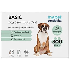 My Pet Sensitivity Test - Home Dog Sensitivity Test | 300 Items Checked | Fast 3-5 Day Results | Painless Hair Sample Method | Food, Environment & Additives Analysis | All Dog Breeds & Ages