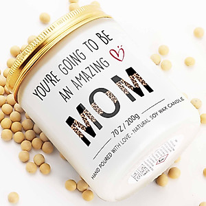 New Mom Gifts for Pregnant Women, Pregnancy Gift for Expecting Mom, 1st Mothers Day Gift for Mommy to Be, Maternity Gifts for First Time Moms Pregnant Friend Wife Daughter, Lavender Scented Candle 7oz