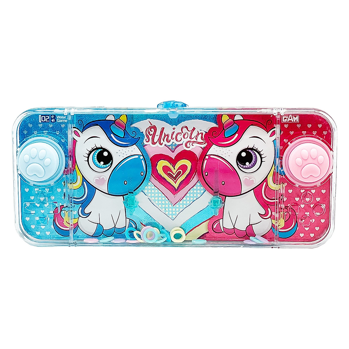 Water Games Handheld Water Ring Toy for Kids - 4 Pack of Unicorn Water Ring Toss Toy