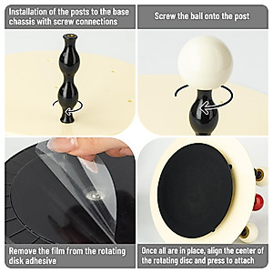 HASSLICKIT Cup Drying Rack Stand, 360° Rotating 6 Cups Mug Holder, Glass Cup Organizer Holder Rack, Modern Decor for Table, Kitchen Countertop (White)