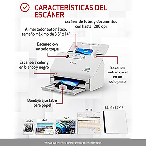 Canon imageFORMULA RS40 Photo and Document Scanner, with Auto Document Feeder | Windows and Mac | Scans Photos - Vibrant Color - USB Interface - 1200 DPI - High Speed - Easy Setup