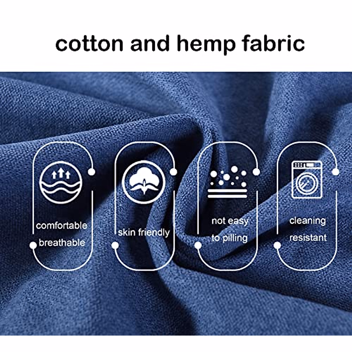 Sofa Couch Loveseat Sofa Chair Cotton and Linen Fabric 2-Seater Sofa Modern Decor Furniture Love Seat Couch with 2 Throw Pillows for Living Room Bedroom Office and Small Space