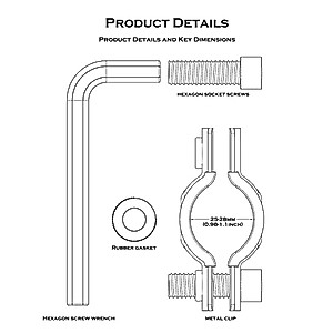 Fix Sinking Office Chair, Upgraded Chair Sinking Stop 304 Stainless Steel with Hexagon Wrench Adjustable Height Chair Saver kit with Leather Pads Support for Stop Sinking UIInosoo