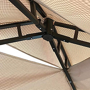 Garden Winds Replacement Canopy Top Cover for The Solar Grillzebo - RipLock 350