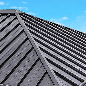 DWVO 10x12ft Hardtop Gazebo with Nettings and Curtains, Heavy Duty Galvanized Steel Outdoor Vertical Stripes Roof for Patio, Backyard, Deck, Lawns, Brown