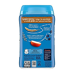 Gerber Graduates Lil' Bits Cereal - Whole Wheat Apple Blueberry - 8 Oz