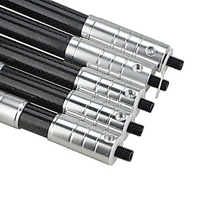 ZSHJG Archery Bow Stabilizer Balance Bar Extension Pole Rod 4-34 inch Carbon Fiber Shock Absorber for Recurve Compound Bow(12 inch)