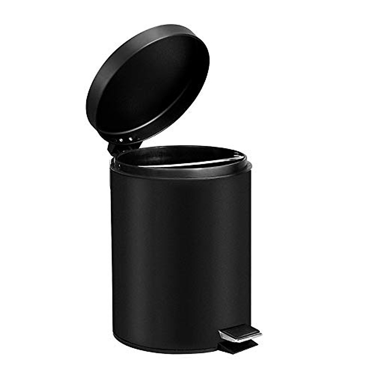 UNNIQ Trash can, 5L Iron Round Dustbin Bins Foot Pedal Waste Bin Metal Garbage Can Removable Inner Bucket for Home Kitchen