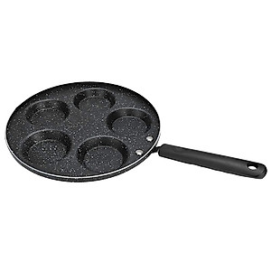 Fdit Nonstick Frying Pan, Aluminum Material, 5 Round-Hole Design, Suitable for Breakfast and Omelette Cooking