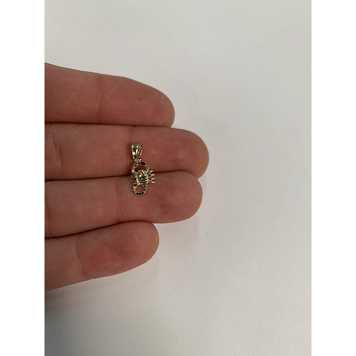 Dainty 10k Solid Gold Scorpion Pendant for Necklace, November Zodiac Scorpio Charm Jewelry Gift for Fashion Wear