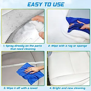 Ballindun Foam Cleaner For Car, 2 Pcs High Effective All Purpose Cleaner, Powerful Car Magic and House, Multipurpose Spray Carpet, Upholstery, Fabric Washing (2 pack 100ML)