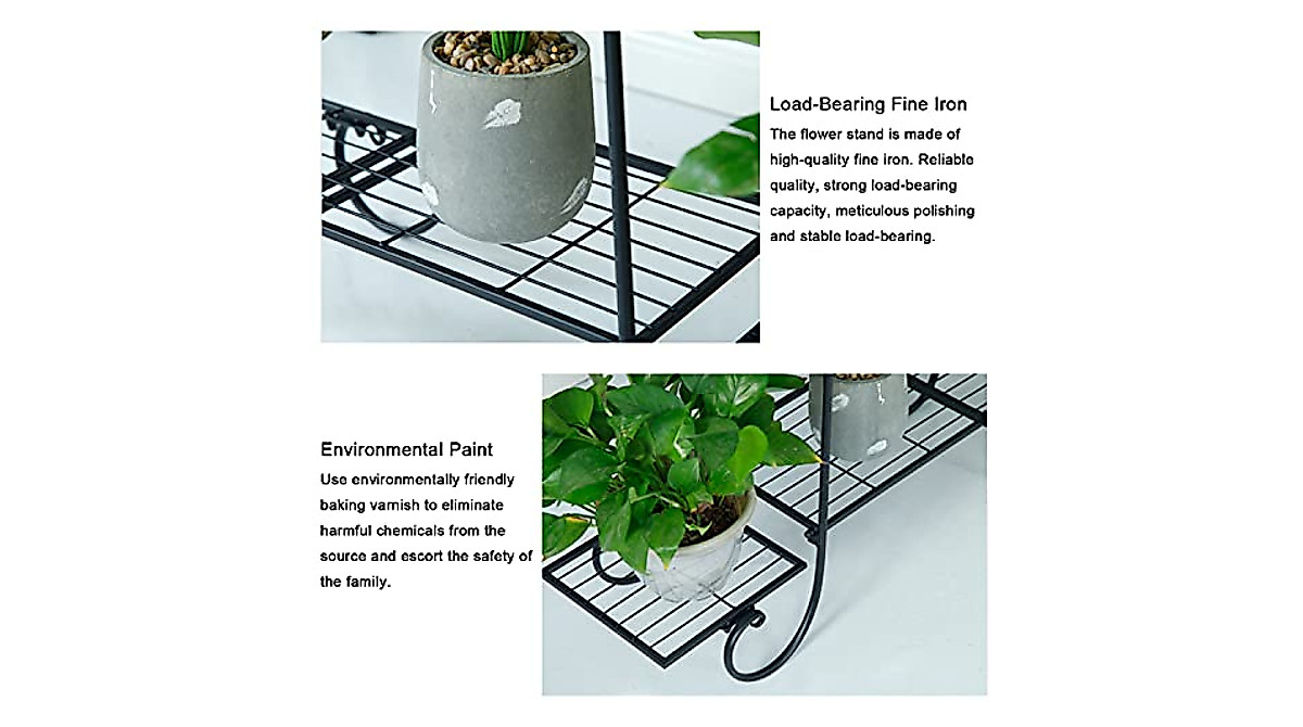 Nisorpa 6 Tier Plant Stands for Indoor and Outdoor, Metal Plant Stand ...