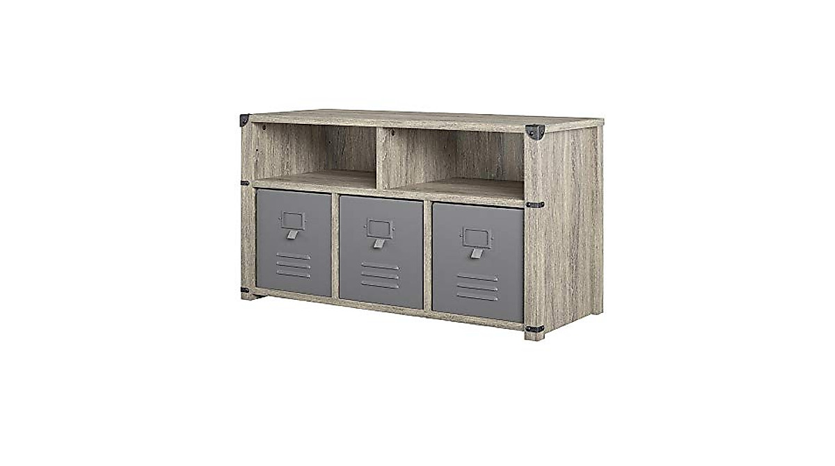 Little Seeds Nova Bedroom Storage Bench - Gray Oak