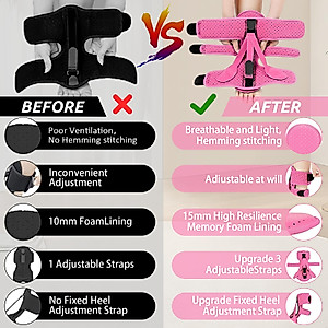DERJLY Plantar Fasciitis Night Splint: 2 Pack Upgrade 3 Straps Adjustable Planters Facetious Relief Brace for Women Men