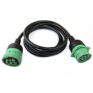 Type 2 J1939 Male to Female Extension Cable Full 9pin 20AWG 6Ft for Truck Freightliner Code Reader