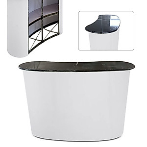 HuaShuani Portable Trade Show Podium Table, Portable Pop-Up Platform Reception Desk, Custom Pop-Up Promotion Retail Display Table, Suitable for Trade Show Presentation