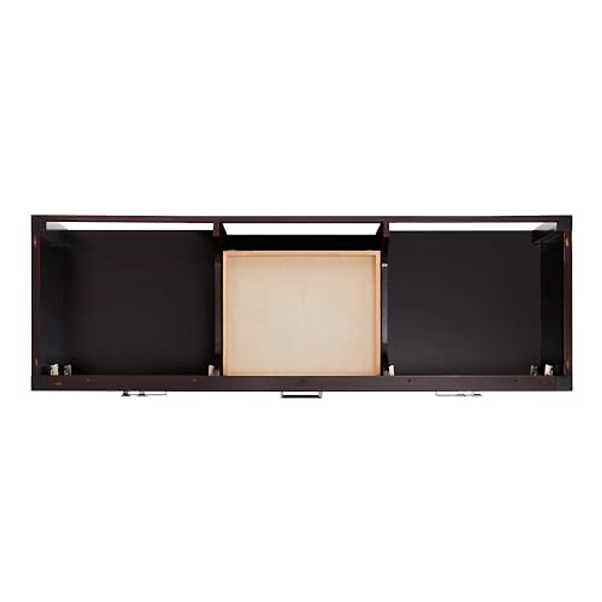 ARIEL Bath Vanity Base Cabinet 66" Inch in Espresso, Dual Sink Configuration, 4 Soft Closing Doors, 6 Full Extension Dovetail Drawers, Brushed Nickel