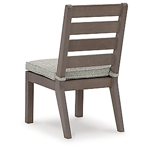 Signature Design by Ashley Hillside Barn Outdoor Dining Chair, Set of 2, 20" W x 27" D x 37" H, Light Brown & Light Gray