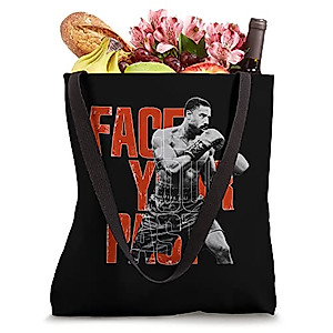 Adonis Creed Face Your Past red typography Tote Bag