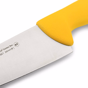 ARCOS Chef Knife 8 Inch Nitrum Stainless Steel and 200 mm blade. Professional Multipurpose Cooking Knife. Ergonomic Polypropylene Handle. Series 2900. Color Yellow