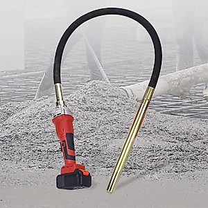 Chargeable Electric Concrete Vibrator 750W 2500RPM Hand-hold Concrete Vibrator Portable Cordless Construction Insertion Vibrator Air Bubbles Remover Level Concrete with 3.3 ft Vibrating Rod
