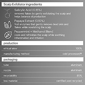 ACT+ ACRE Scalp Exfoliator, Cold Processed BHA Salicylic Acid, Plant Based, Relief for Dry Itchy Scalp, Exfoliating Mask for Oily Hair, 2 Fluid Ounces