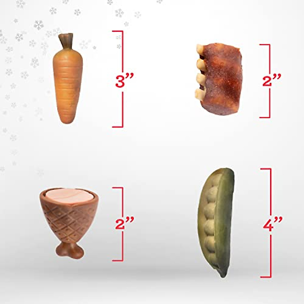 DreamBone Holiday Favorites, 4 Count, Made with Real Chicken, Rawhide-Free Chews for Dogs